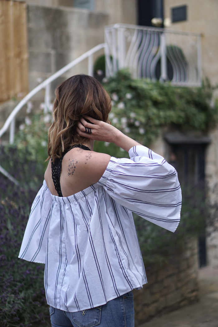 3 WAYS TO WEAR // OFF-THE-SHOULDER TOP | Style Studs And Lace