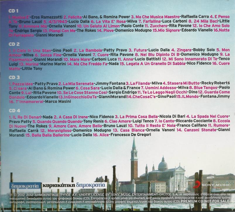 ENTRE MUSICA: CIAO ITALIA - The ultimate Italian collection (4CDs) V.A