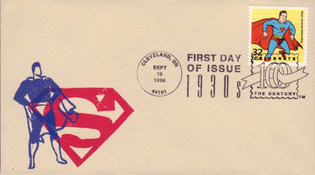 Comic FDC: Superman Goes Postal