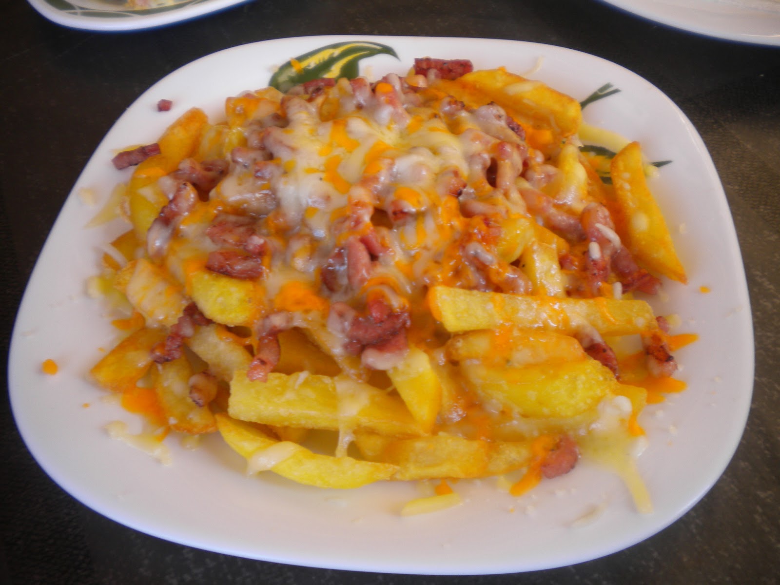 a comer con davinia: Patatas cheese beicon
