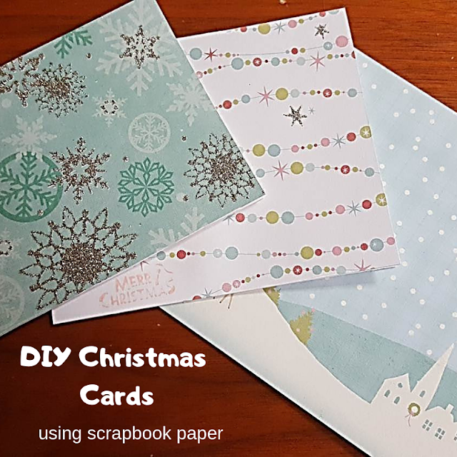 DIY Christmas cards with scrapbook paper |Keeping it Real