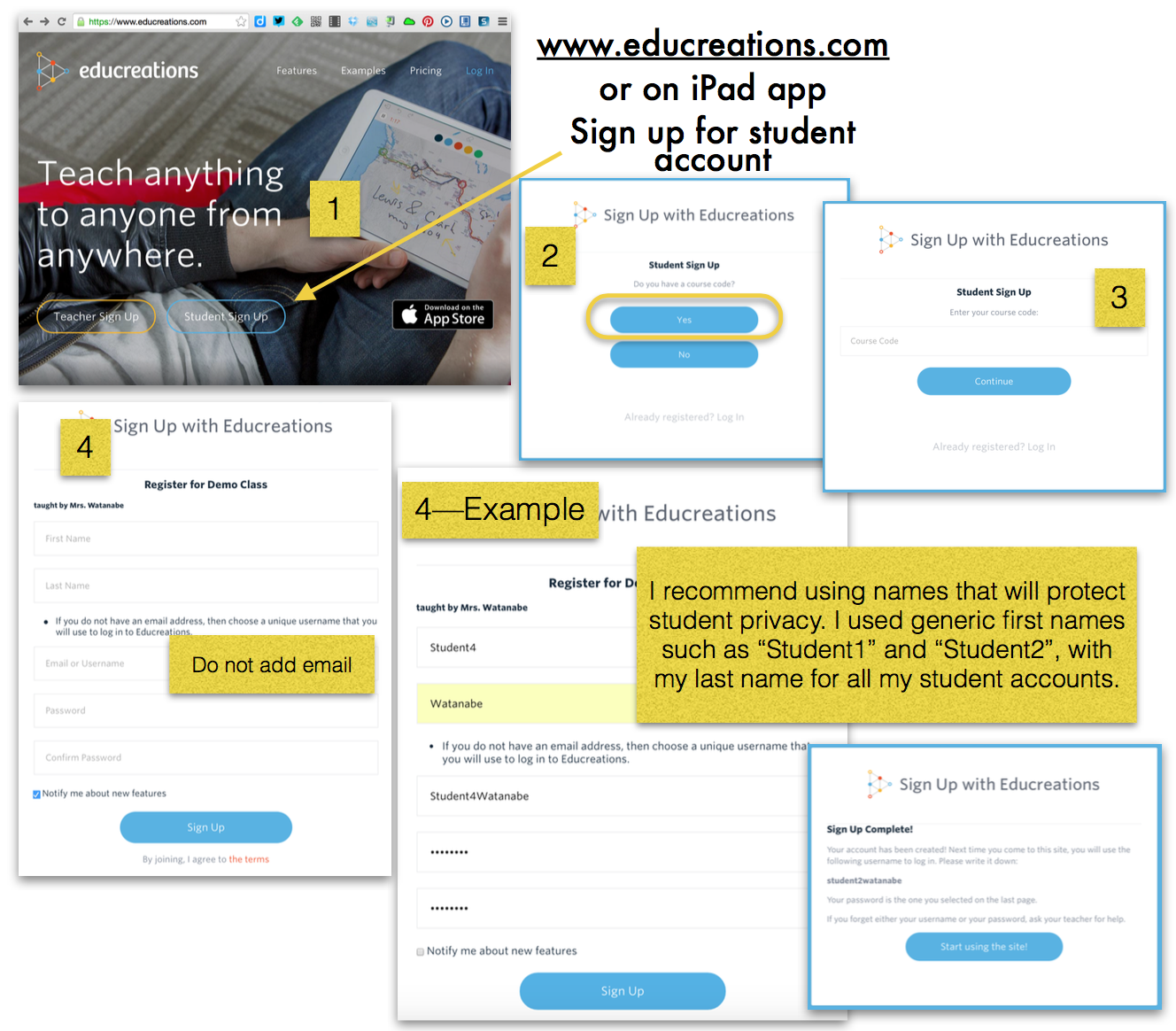 Creating in Educreations