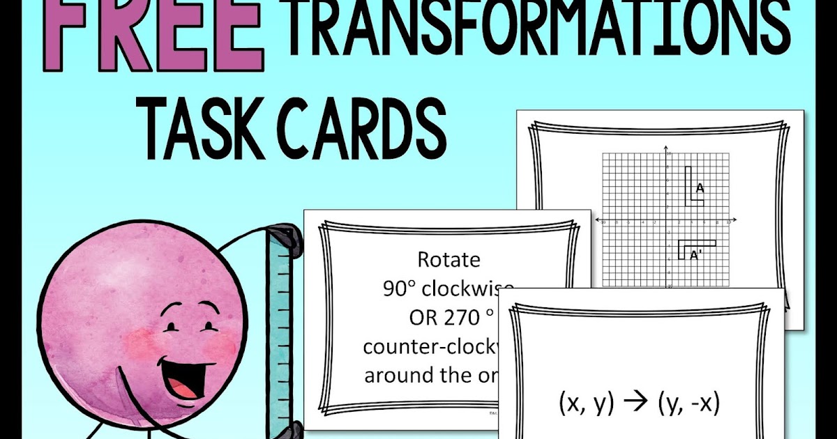 FREE Transformation Task cards - Make Sense of Math