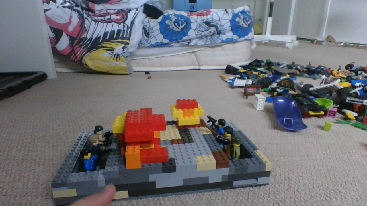 Aedan L : World War 1 trench made out of lego