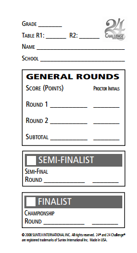 Teach! Learn! Share!: 24 Game Tournament