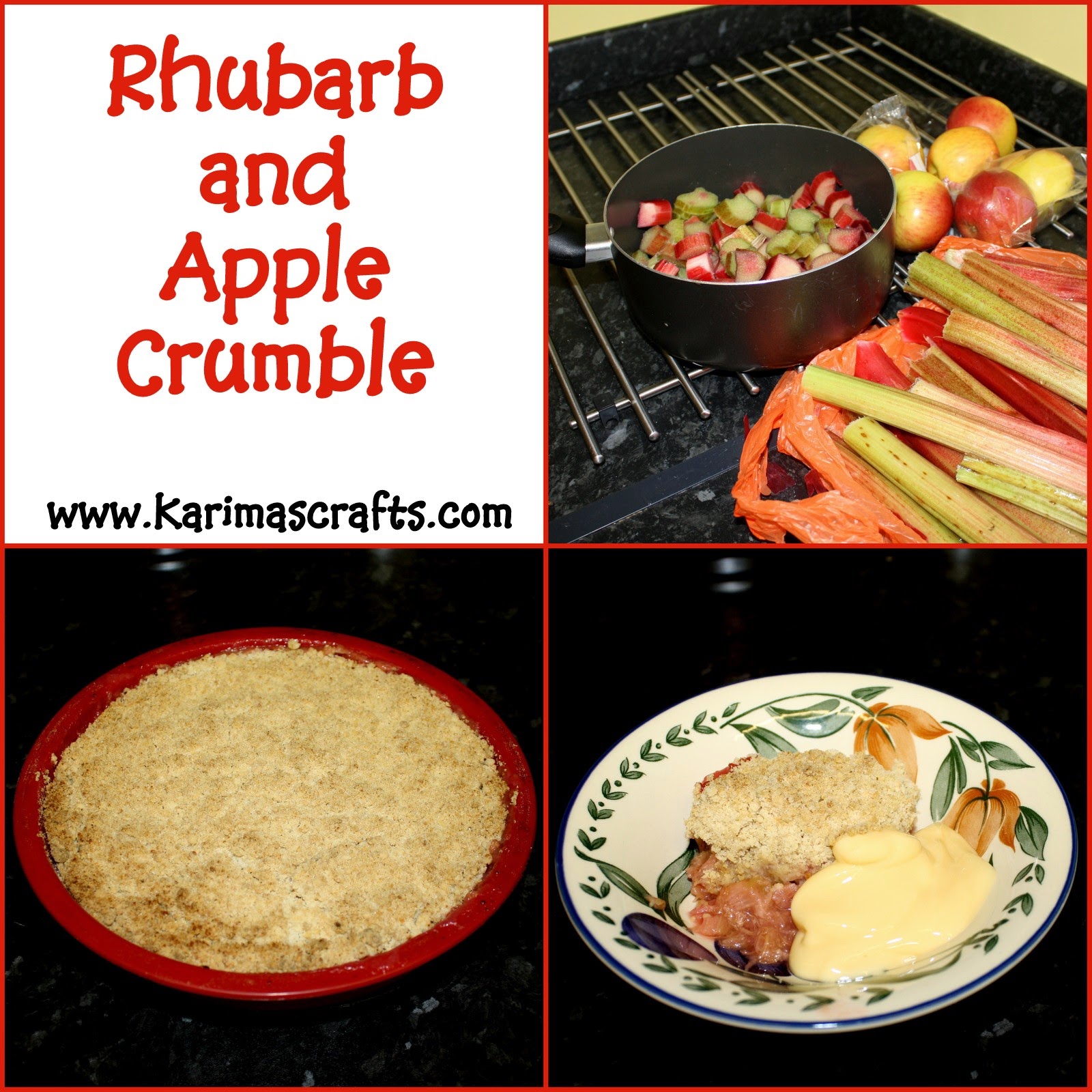 Karima's Crafts: Rhubarb and Apple Crumble Recipe