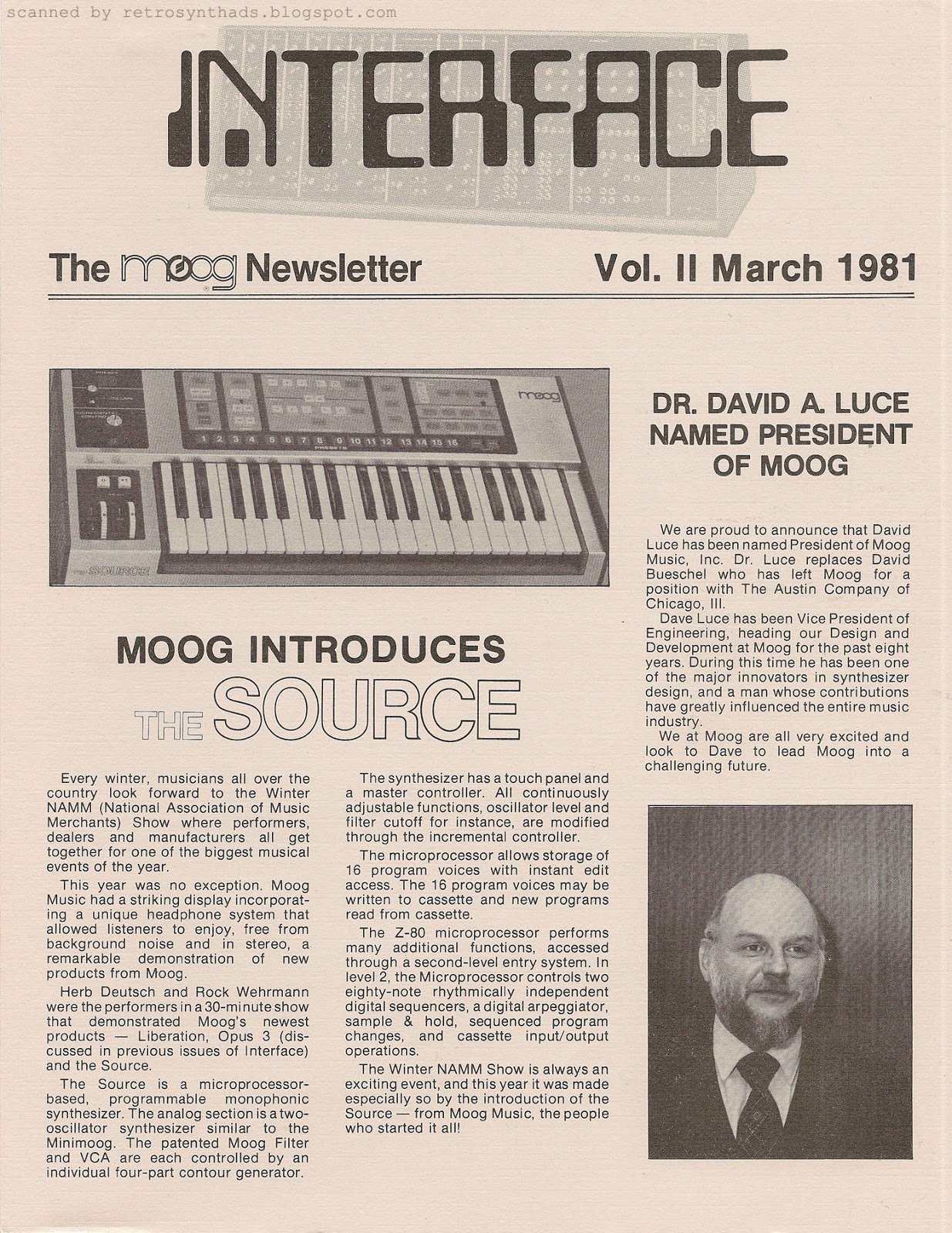 MATRIXSYNTH: Moog Interface Newsletter, Vol. 2 March 1981 on Retro ...