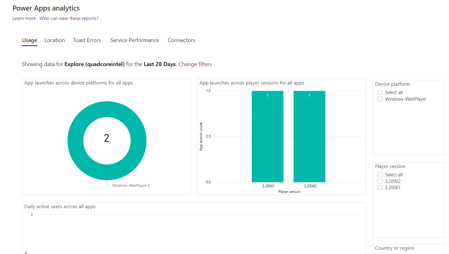 Dynamics 365 Customer Engagement: Power Platform Analytics - Common ...