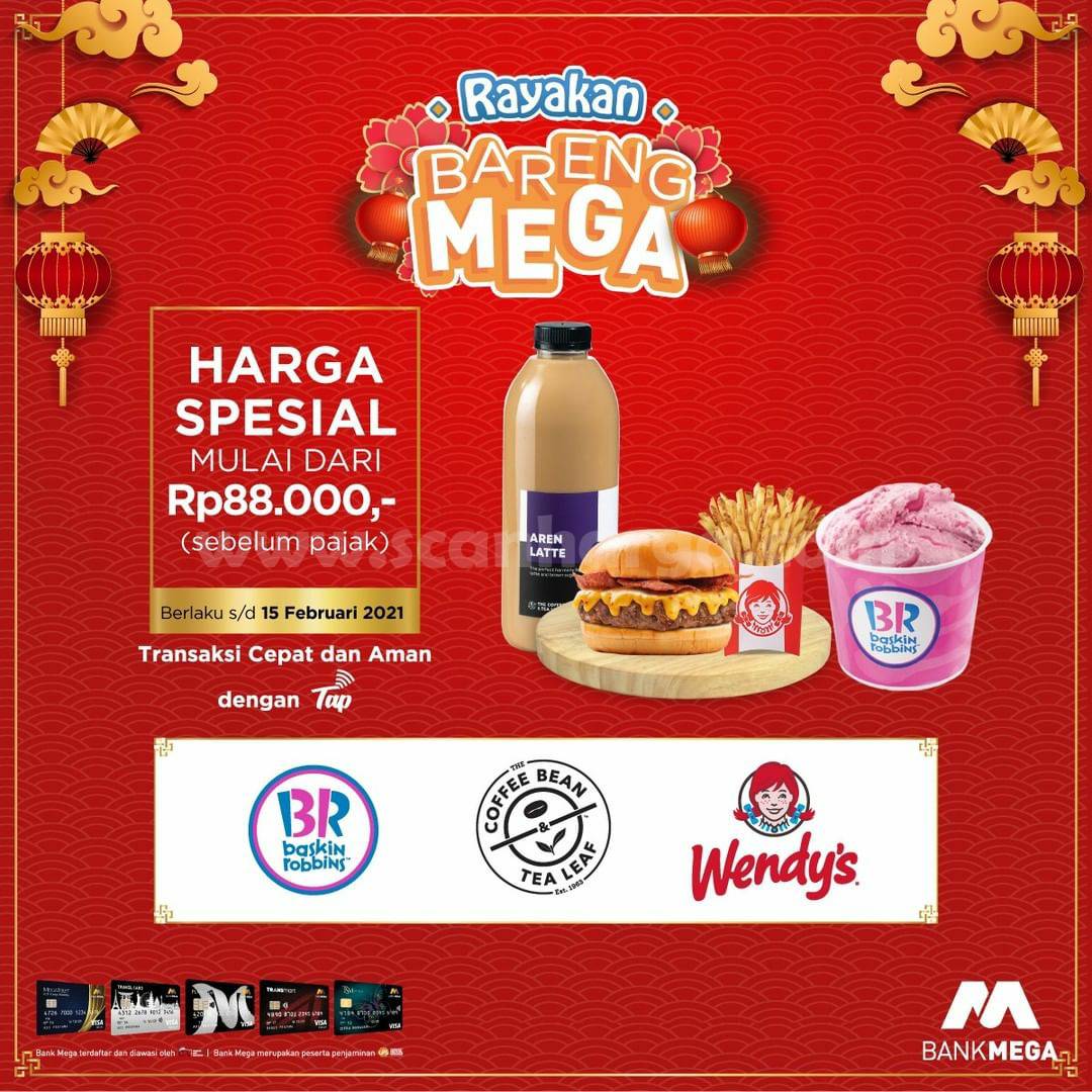 WENDY'S Promo Paket IMLEK! Harga Spesial mulai 88Ribu Bareng Bank Mega - scanharga