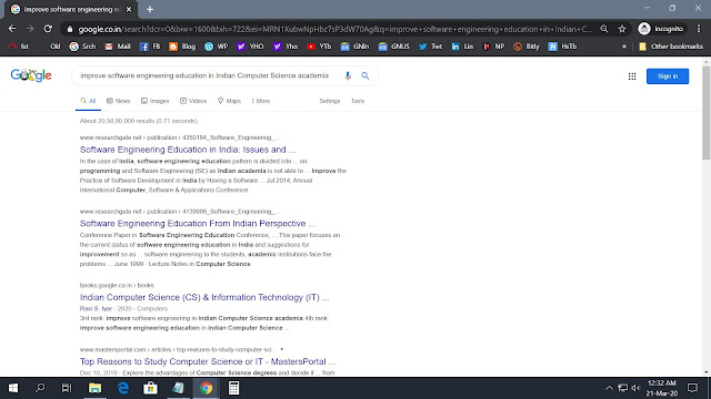 Indian CS & IT Academic Reform (Past) Activism: More top Google search ...
