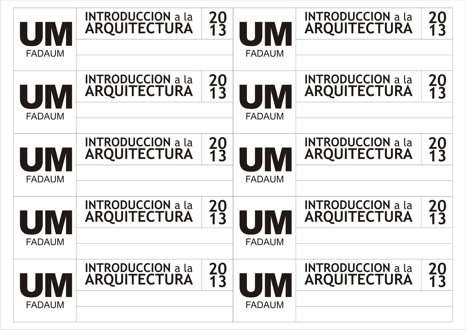 TIA - Introducción a la Arquitectura// 2019: Rótulo 2013.
