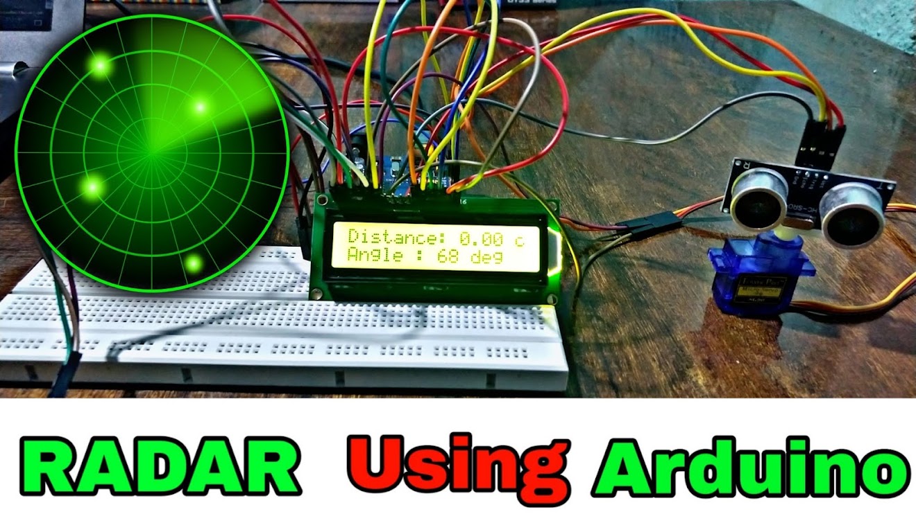 Radar System Using Arduino (ultrasonic sensor + servo motor) Simple ...