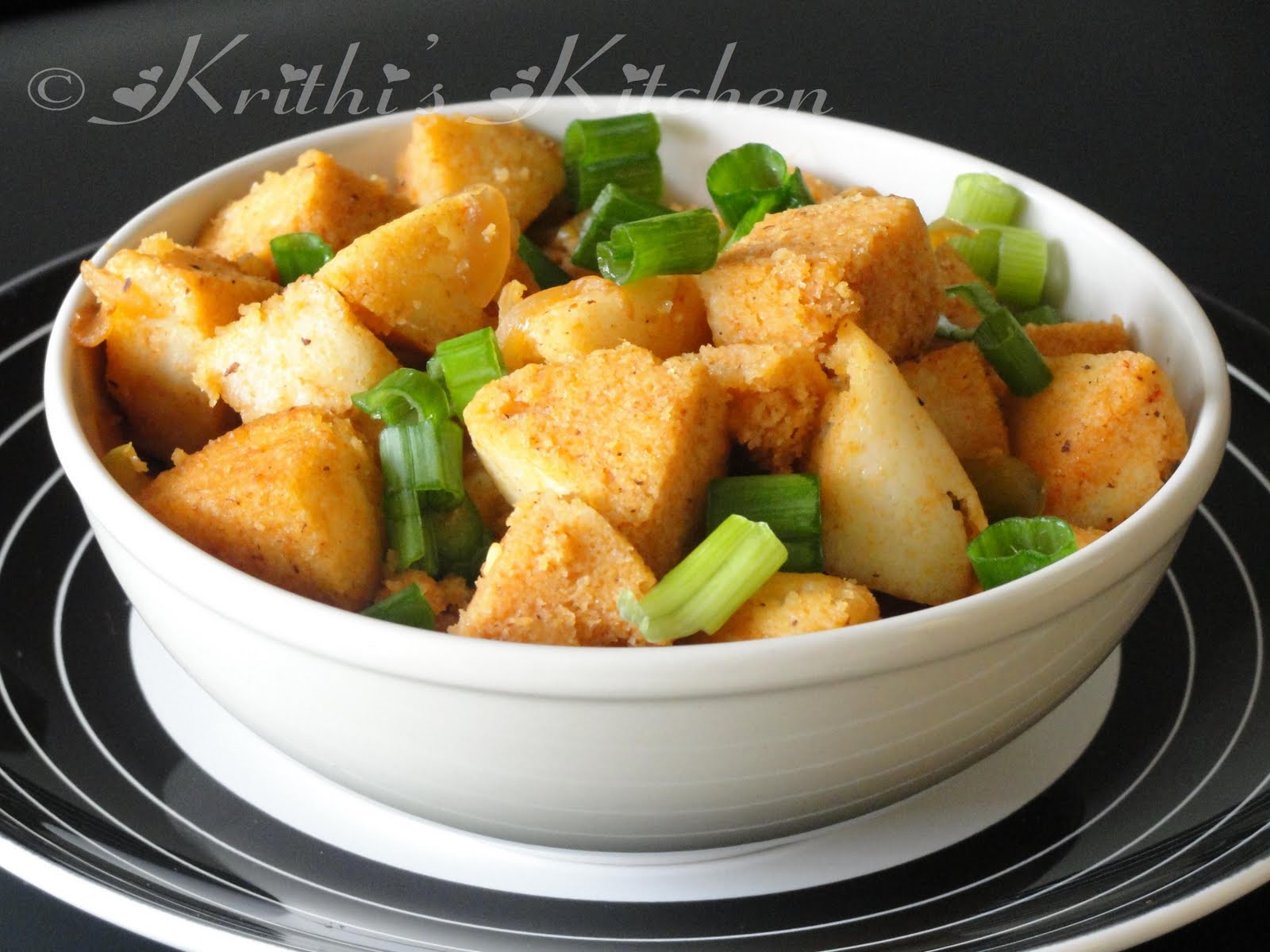 Krithi's Kitchen: Idly Fry - Chinese Inspired | Indo-Chinese Appetizers