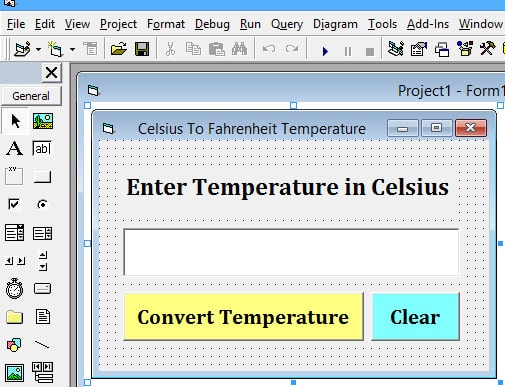 How To Make Celsius To Fahrenheit Temperature Converter In Visual Basic