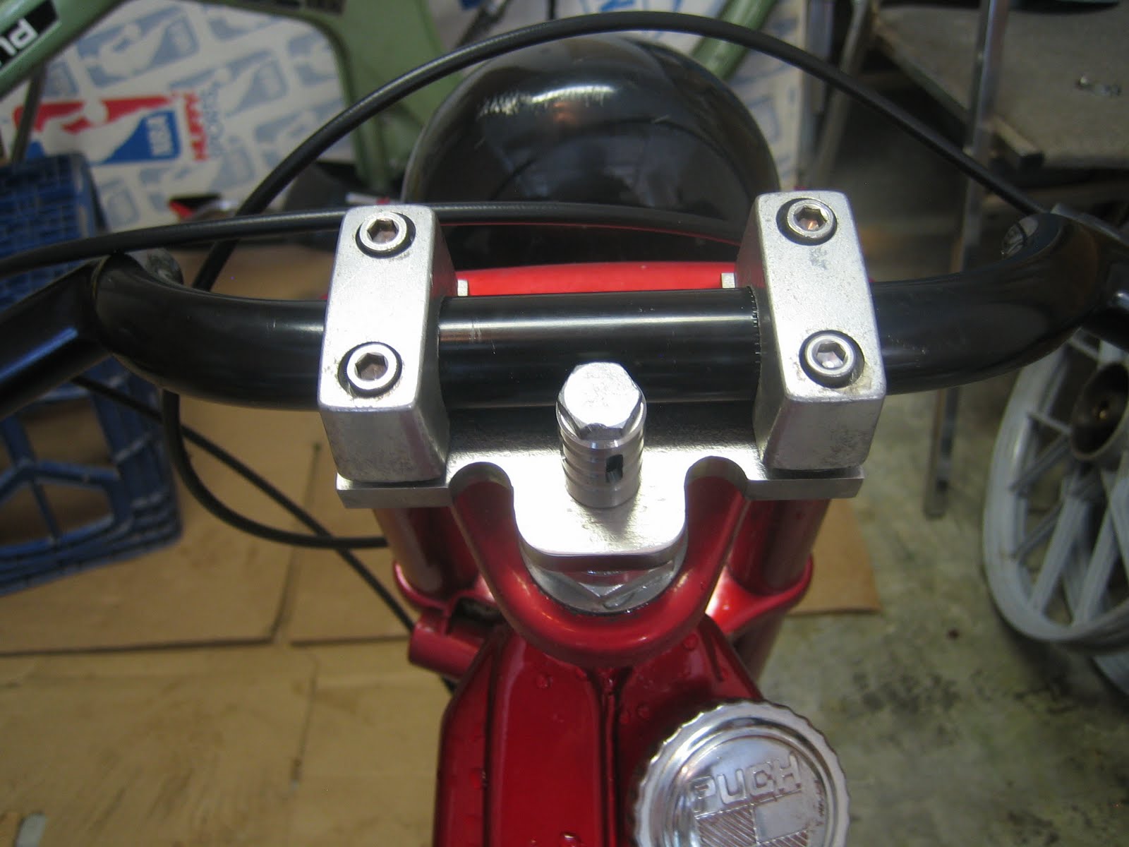 Bad Ass Moped: Welded Steering Column