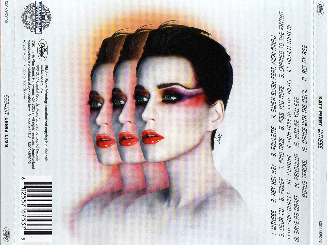 Encarte: Katy Perry - Witness (Target Exclusive) - Encartes Pop