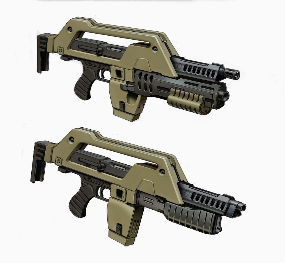 Jim Martin Concept Art: Rifle Variations, Alien Colonial Marines