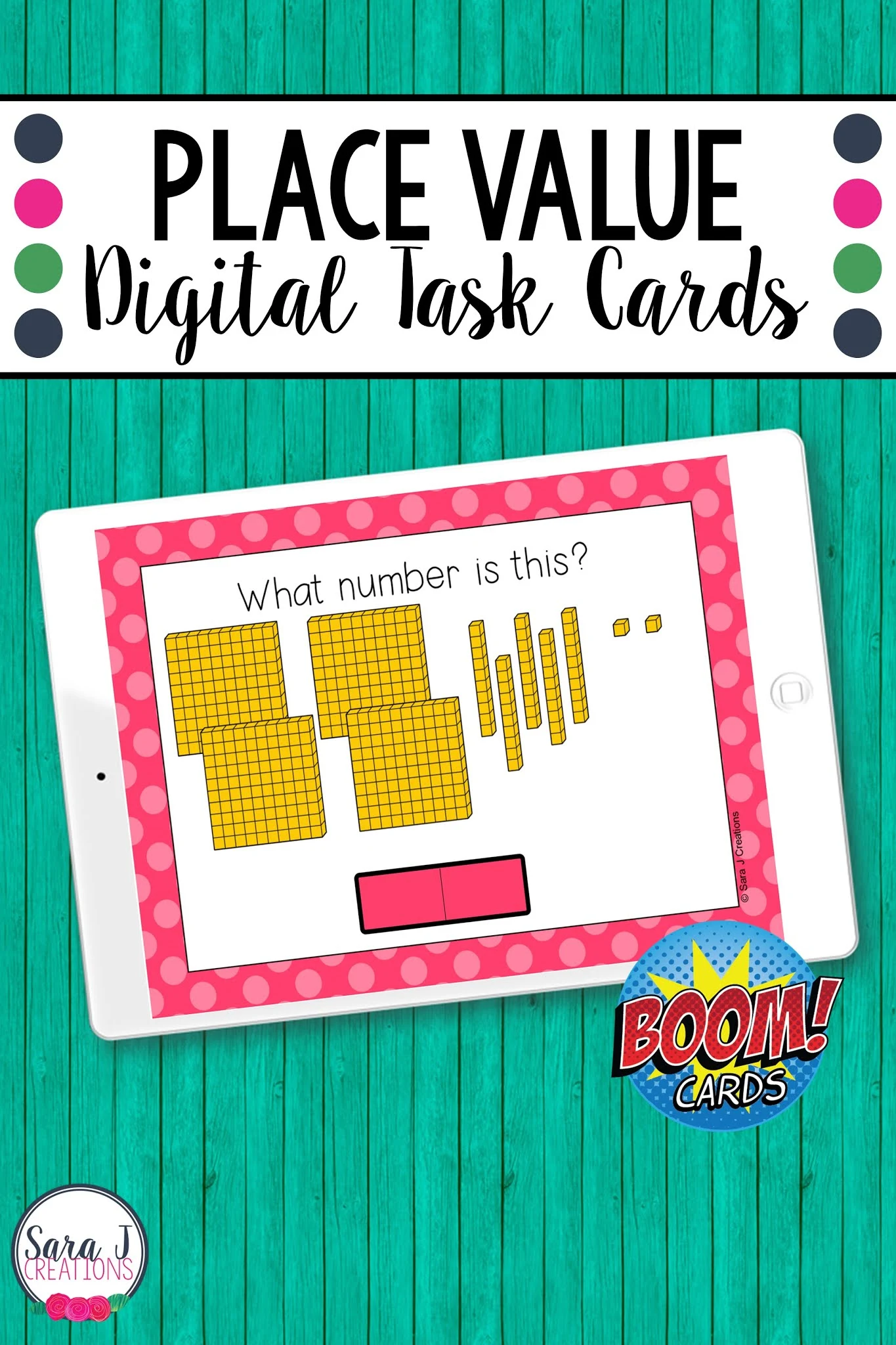 Place Value Task Cards (Printable and Digital) | Sara J Creations