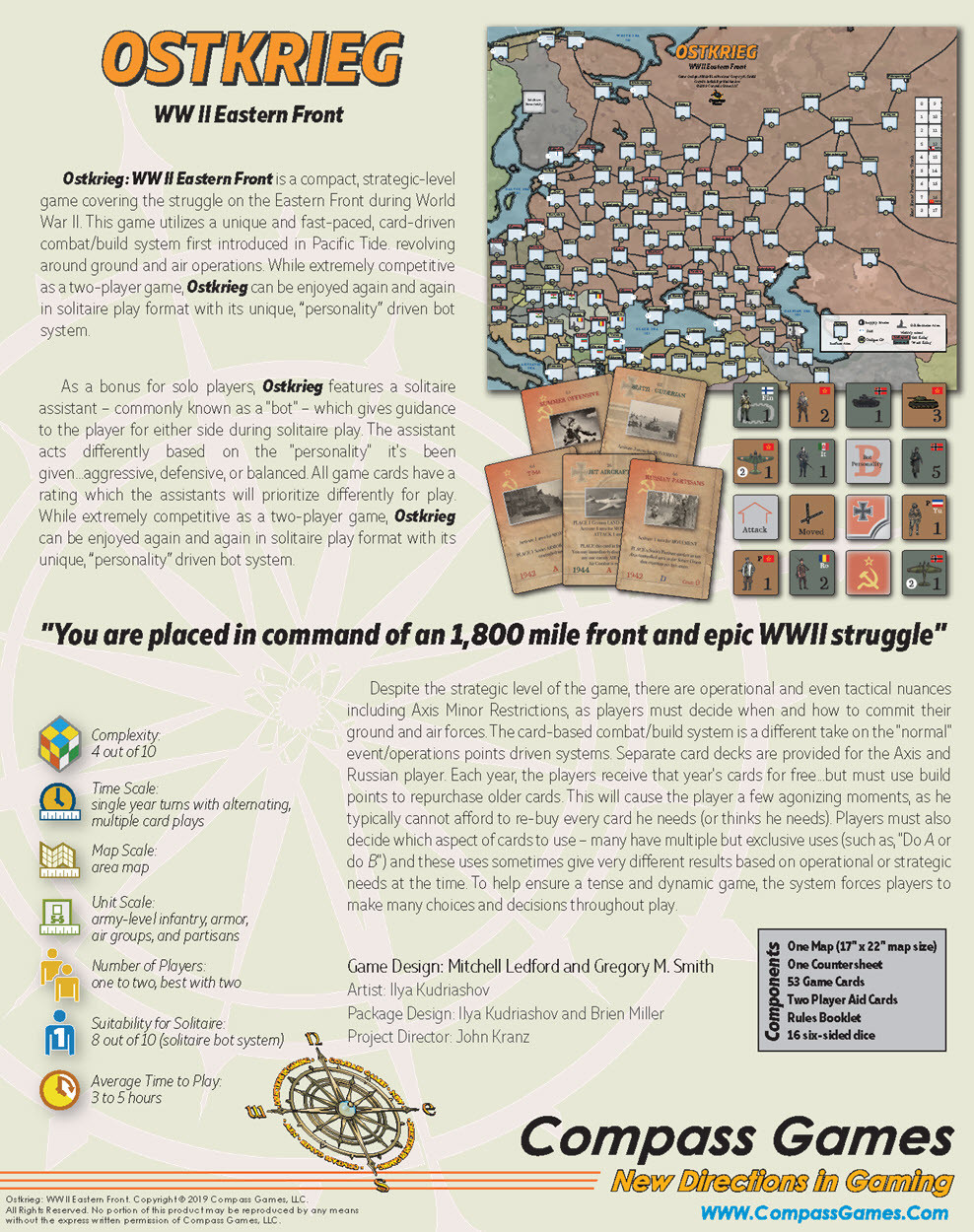 Ostkrieg WWII Eastern Front by Compass Games - A Wargamers Needful Things