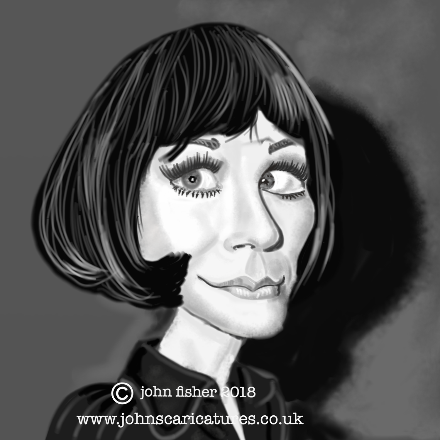 The Art of John Fisher: Fenella Fielding..RIP
