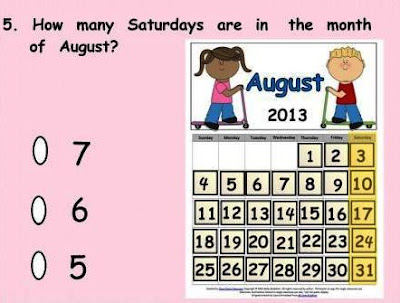 Lessons by Molly: Free Teaching Resource-August Calendar -Smart ...