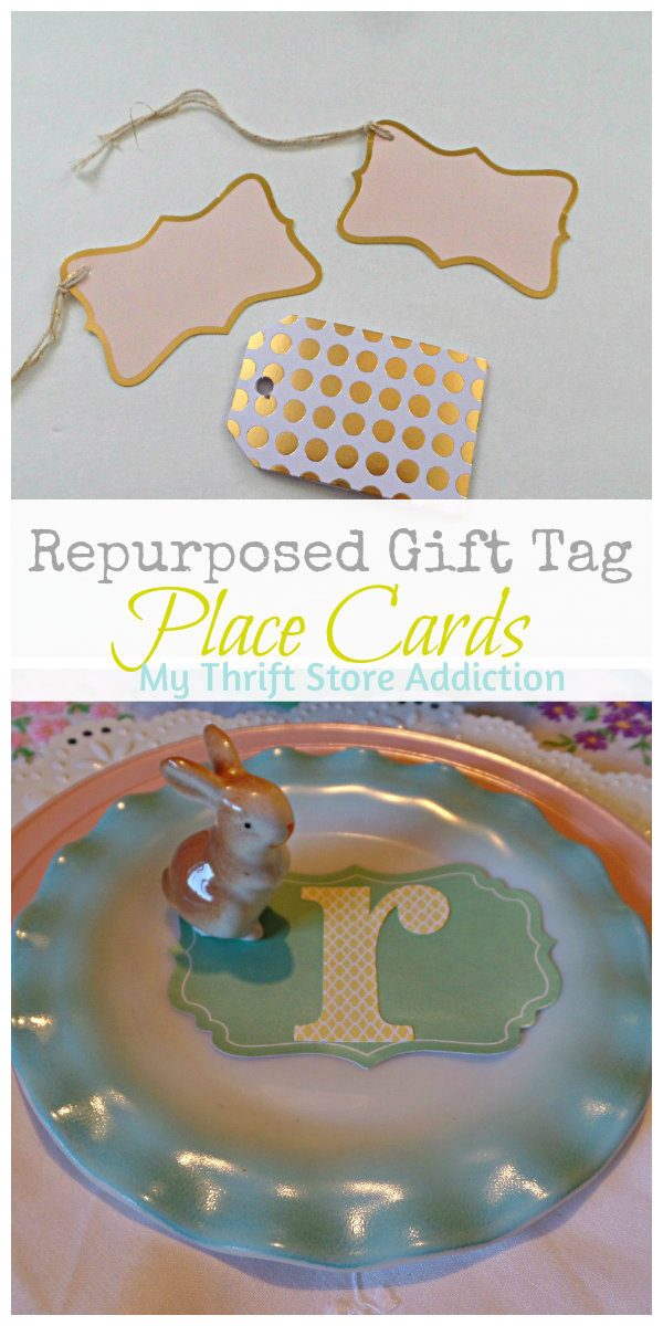 The 15 Minute Fix: Repurposed Gift Tag Place Cards | My Thrift Store ...
