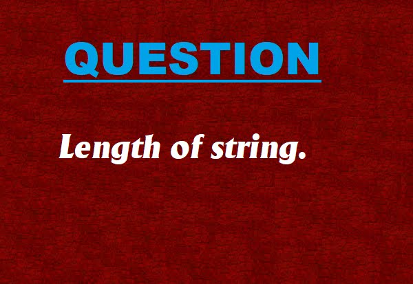 Length of string - M.M.R cse