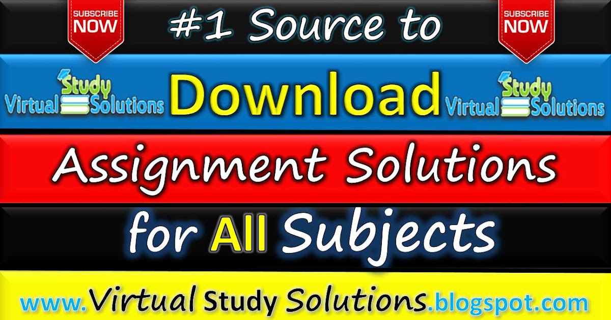 VU Assignment Solution Fall 2021 - Spring 2022 | Virtual Study Solutions