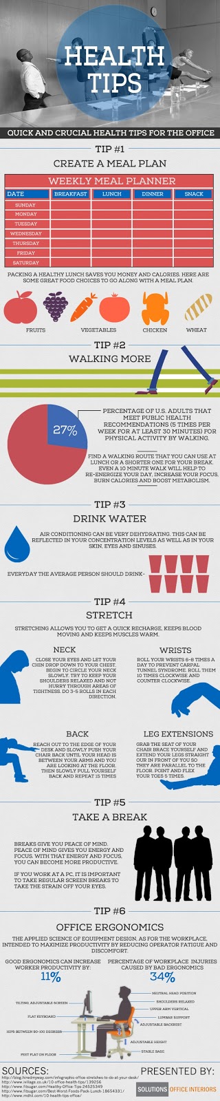 My Tour Dairy: 5 Health Tips for Office Workers