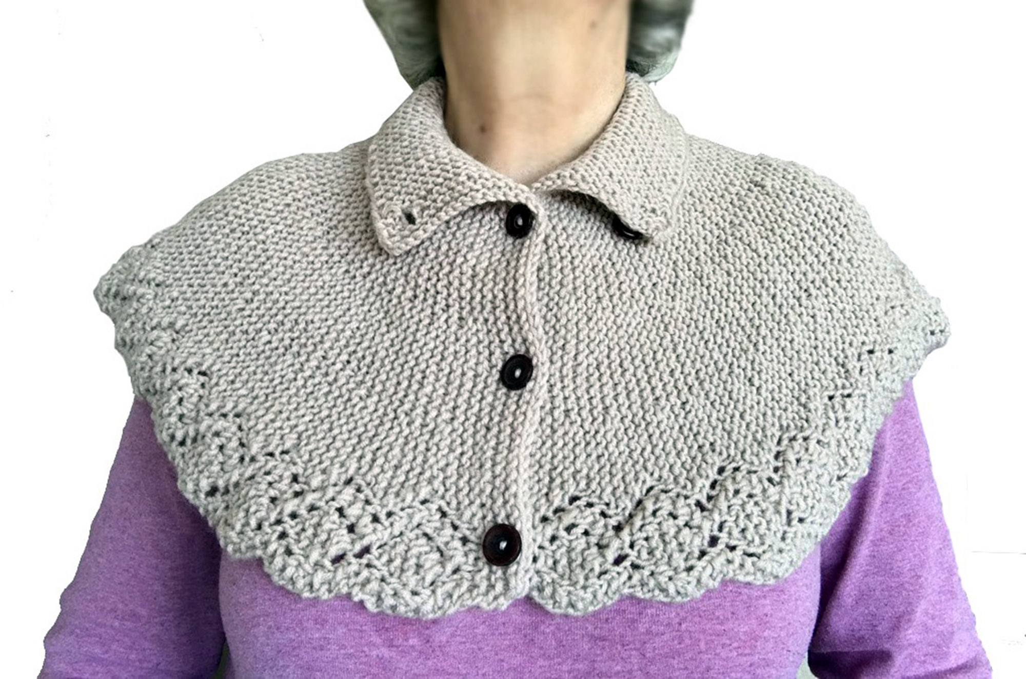 Crochet&Knit: Knitting Pattern, Capelet Pattern, Lacy Border ...
