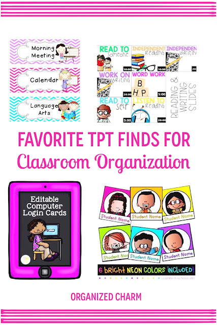 Organized Charm: Favorite TpT Products for Classroom Organization