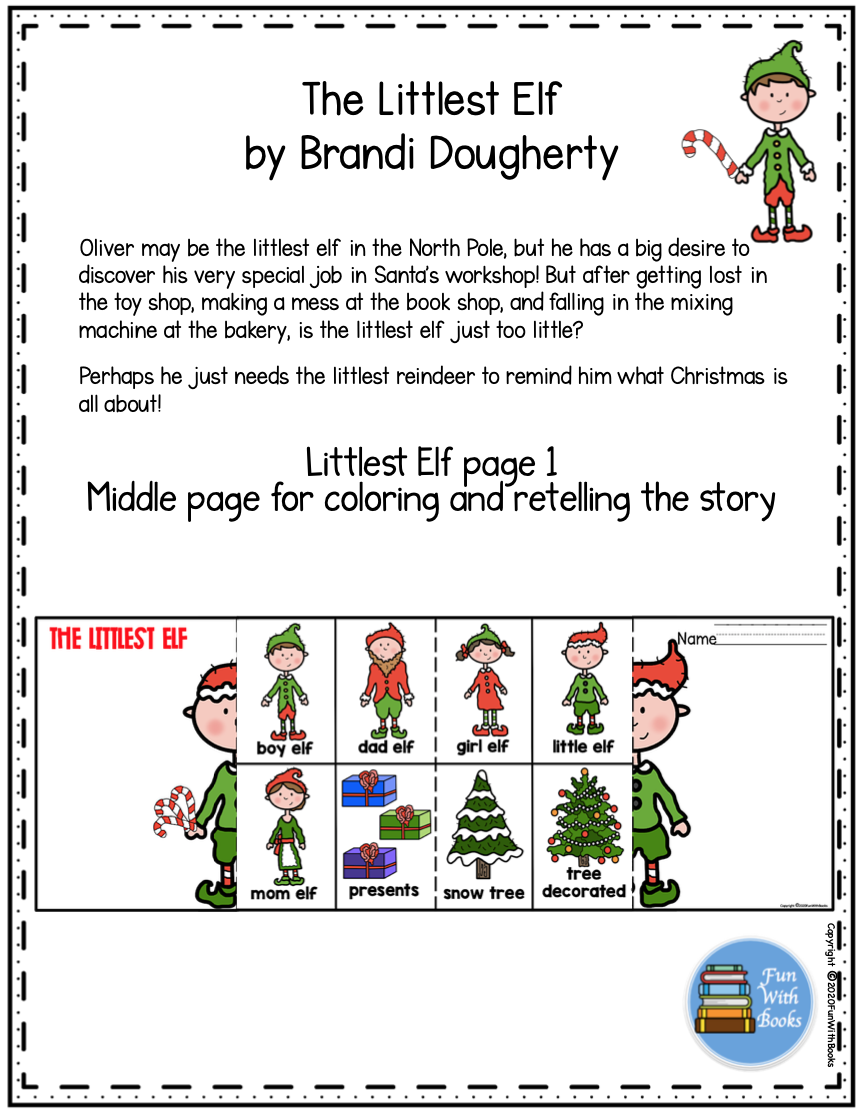 THE LITTLEST ELF BOOK CRAFT ~ Book Units by Lynn