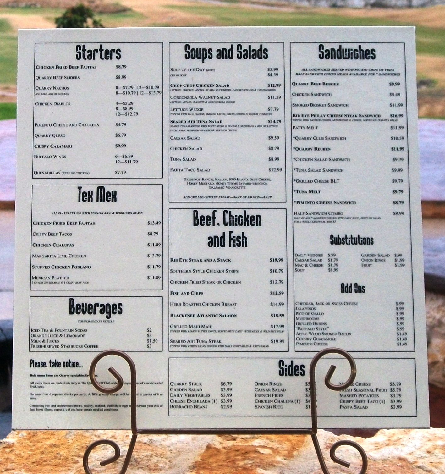 The Quarry Golf Club of San Antonio: A New Menu at The Quarry