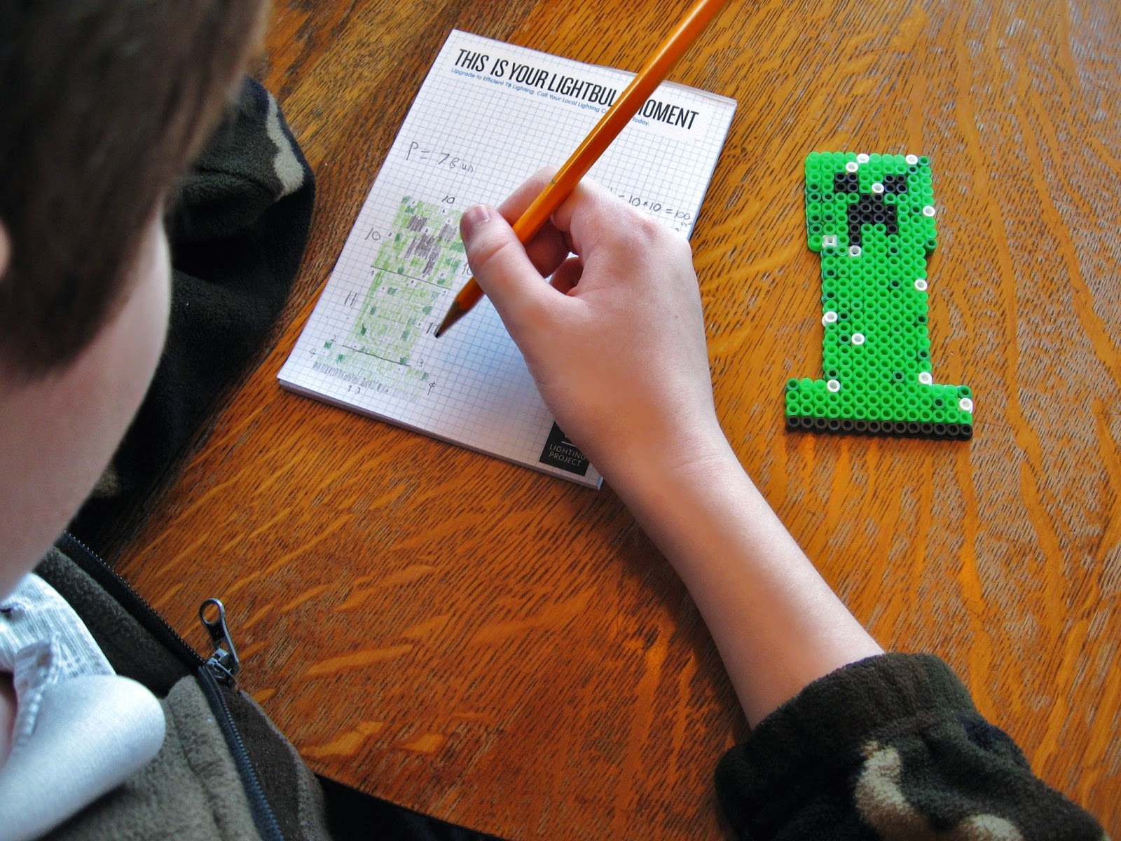Almost Unschoolers: Perler Beads, Minecraft, and Math