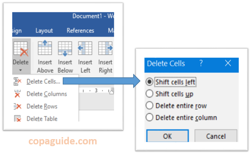 MS-Word Delete Row/Column in Table | Computer Hindi Notes