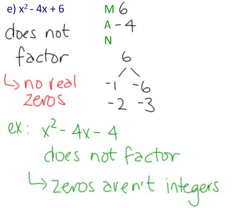 M^3 (Making Math Meaningful): MPM2D - Day 56: More Factoring