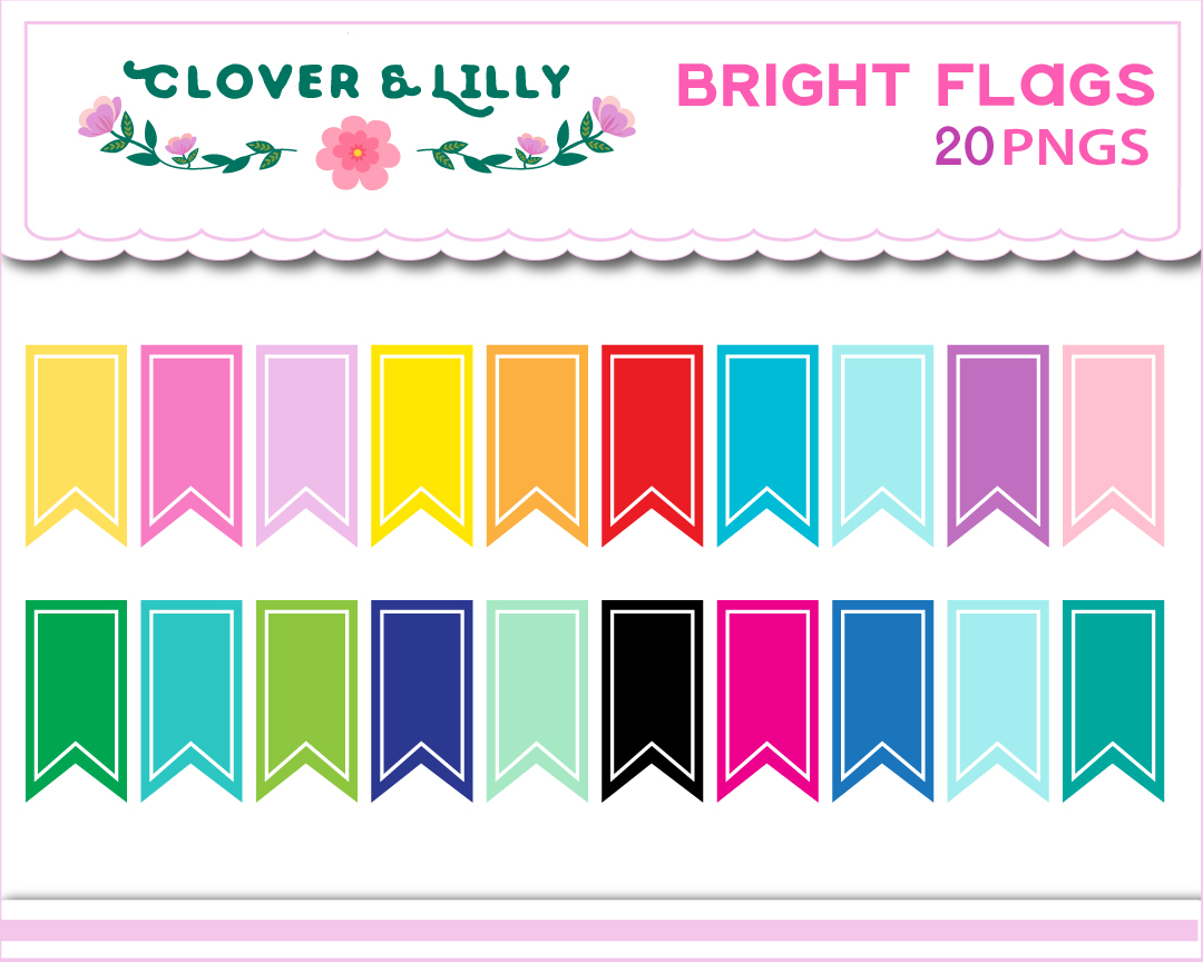 Bright Flags Freebie | Clover & Lilly