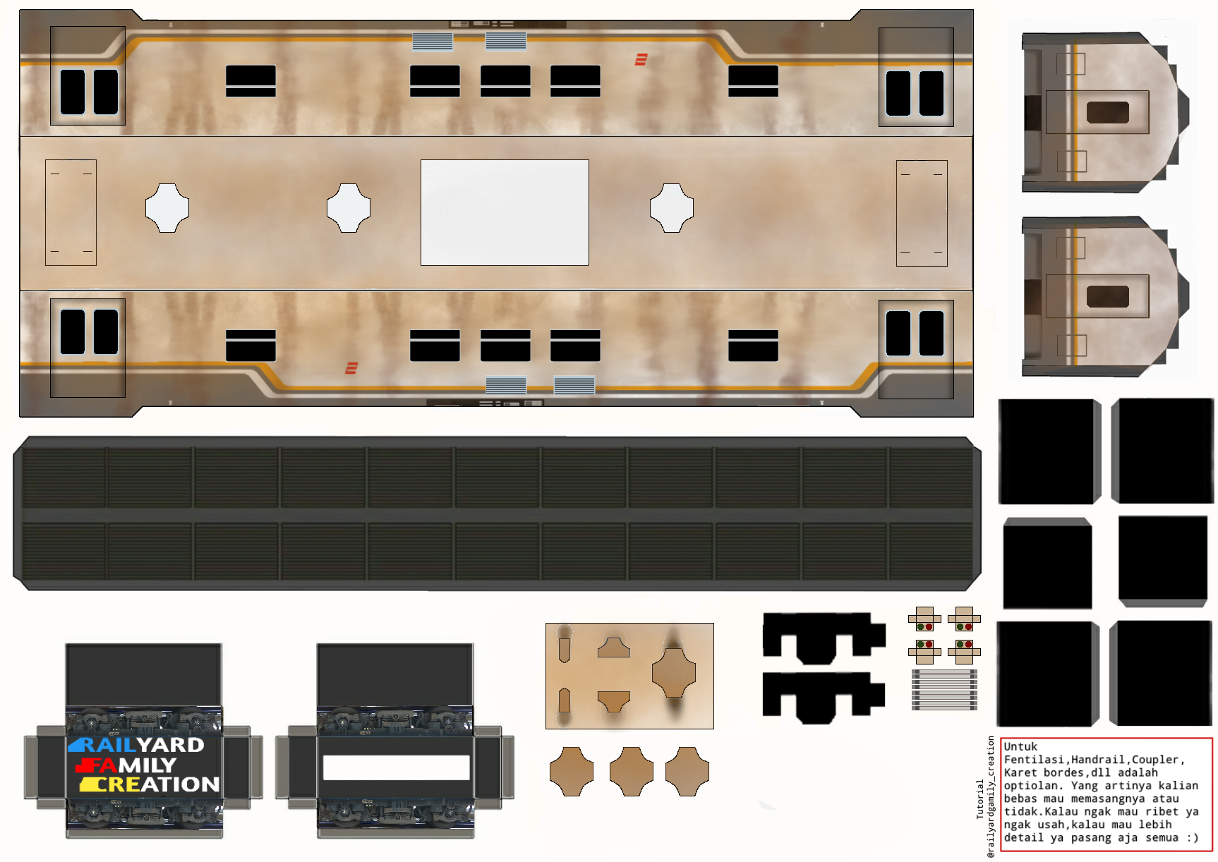 Papercraft train indonesia