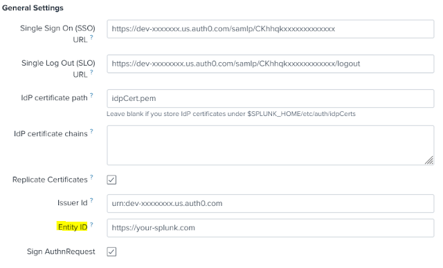Splunk Auth0 And Saml Sso Part 2 Splunk Configuration