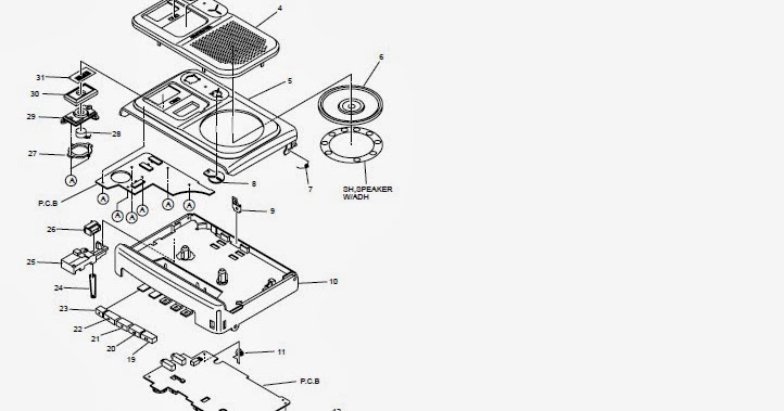 Disassembled view of a Walkman Player ~ Electronic Freaks