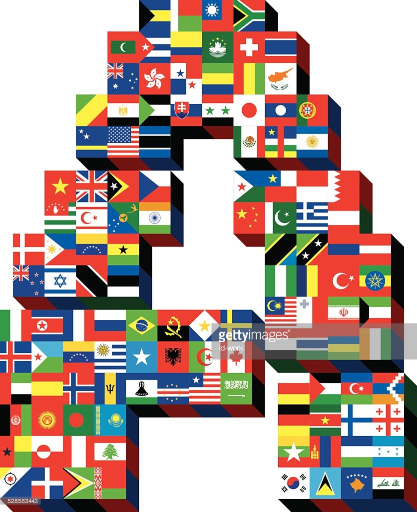 Heraldry of Life: ARTISTIC ALPHABET with Flags of the World