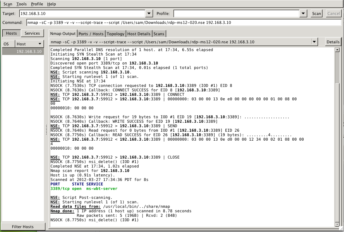 Nmap Script To Check Presence Of Ms12 020 Rdp Vulnerability