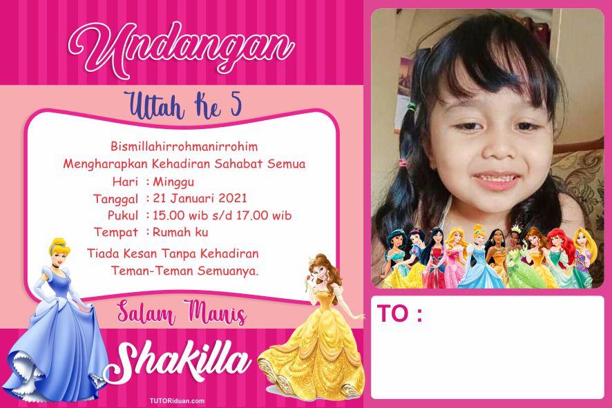 Free 30+ Desain Undangan Ulang Tahun Anak Format CorelDraw CDR - TUTORiduan.com