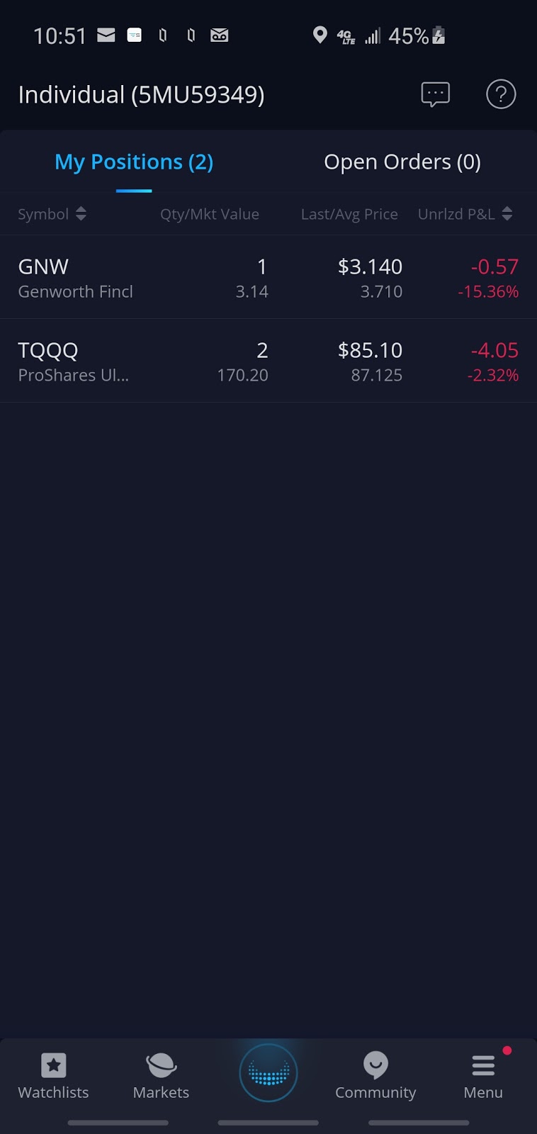 June 2020 Webull Account