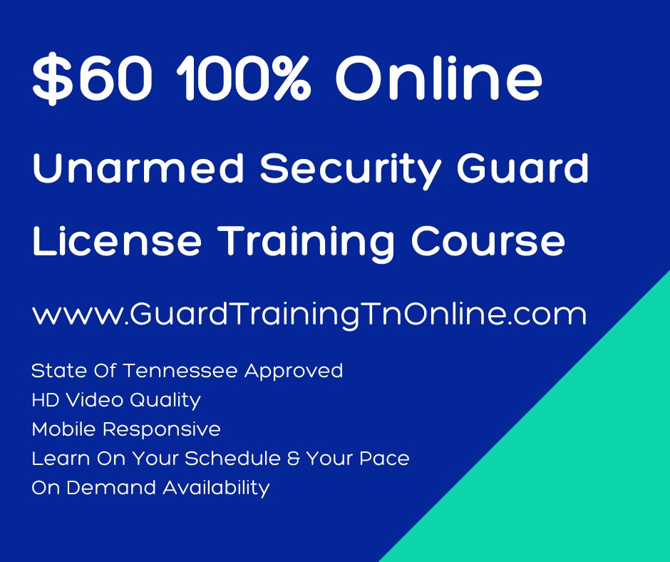 Armed and Unarmed Security Guard Officer License Training Class ...