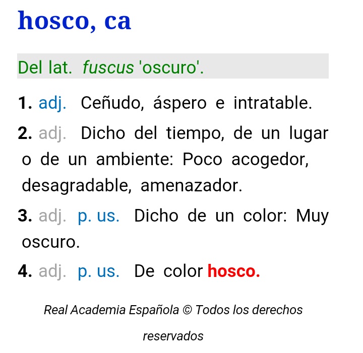 el síndrome: hosco