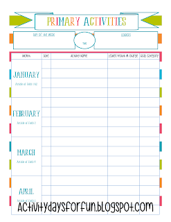 Primary Activity Ideas: Primary Activities Kit