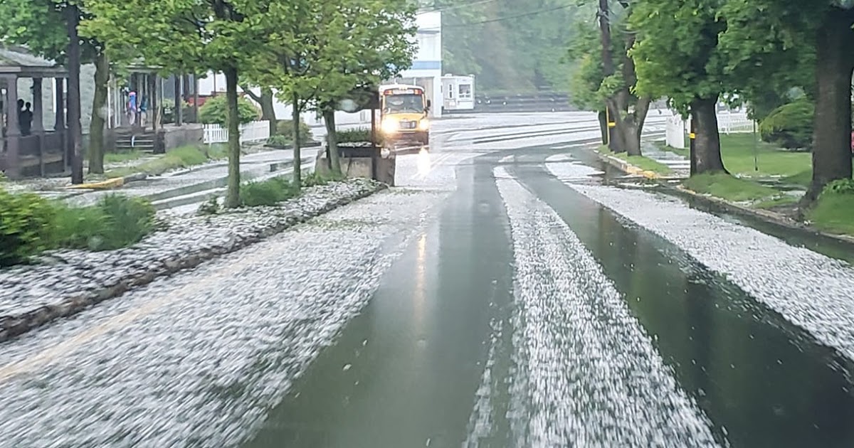 Storm Drops a Quick Layer of Hail on Area Roads Thursday Morning