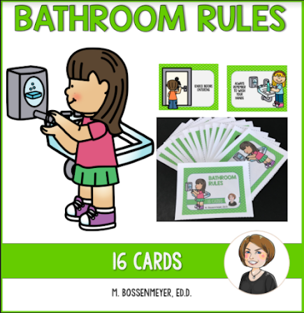 Bathroom Rules Behavior Cards | Peaceful Playgrounds | Recess Doctor Blog
