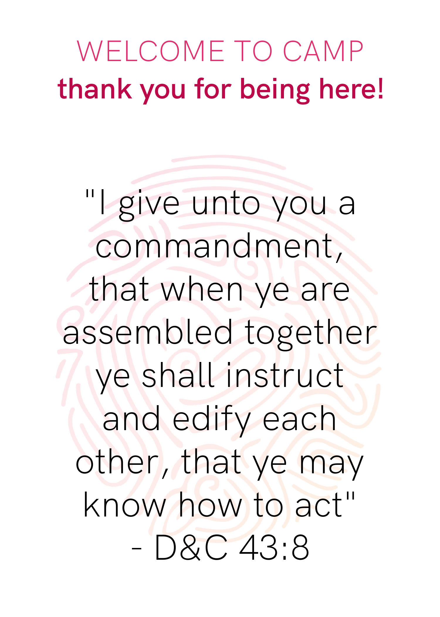 She's Crafty: YW Camp Handouts for Adults